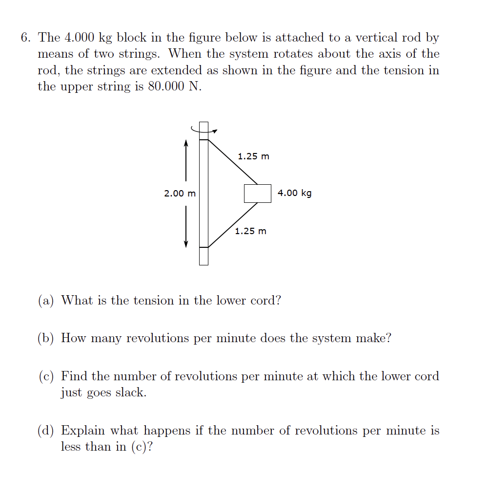 Solved 6. The 4.000 kg block in the figure below is attached | Chegg.com