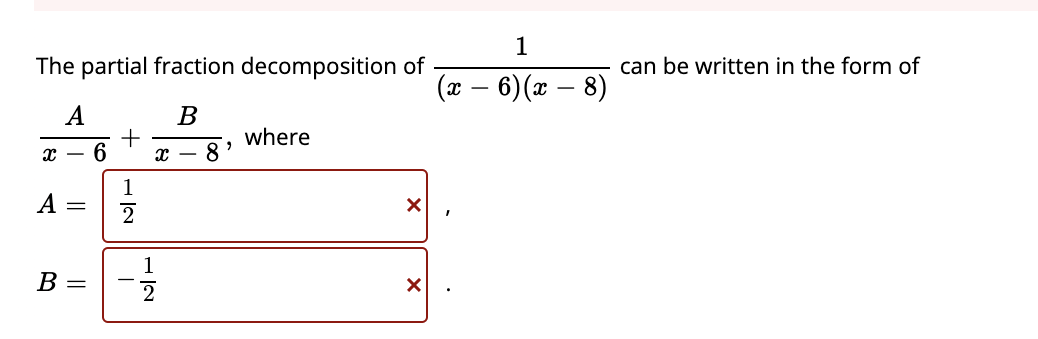Solved 1 The partial fraction decomposition of can be | Chegg.com