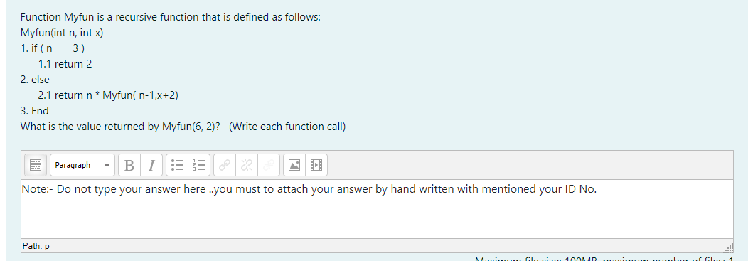 Solved Function Myfun is a recursive function that is | Chegg.com Solved Function Myfun is a recursive function that is | Chegg.com
