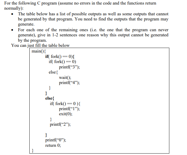 Solved For the following program (assume no errors in the | Chegg.com