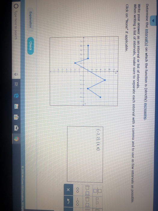 Solved Determine The Interval S On Which The Function Is