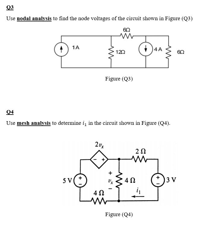 Solved оз Use nodal analysis to find the node voltages of | Chegg.com