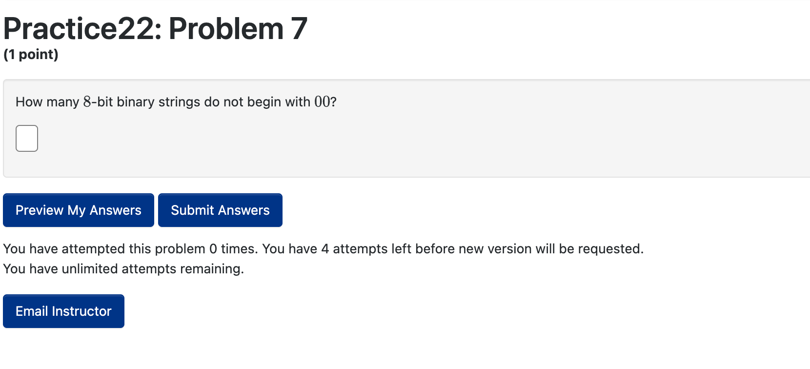 Solved Practice22 Problem 7 1 Point How Many 8 Bit 