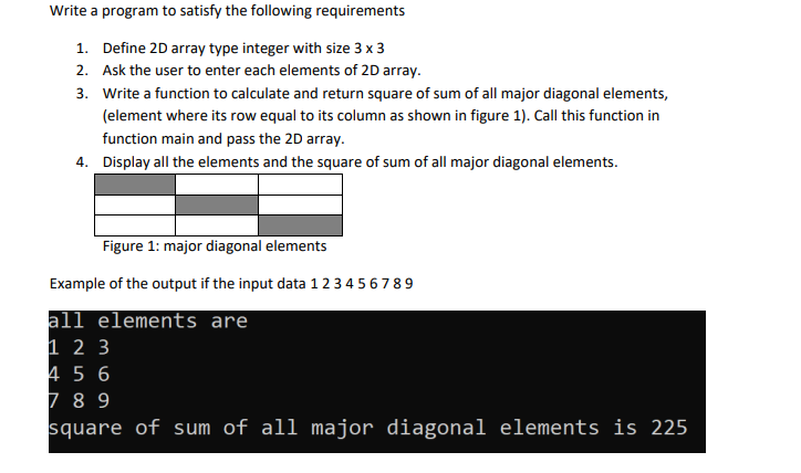 Solved Write a program to satisfy the following requirements | Chegg.com
