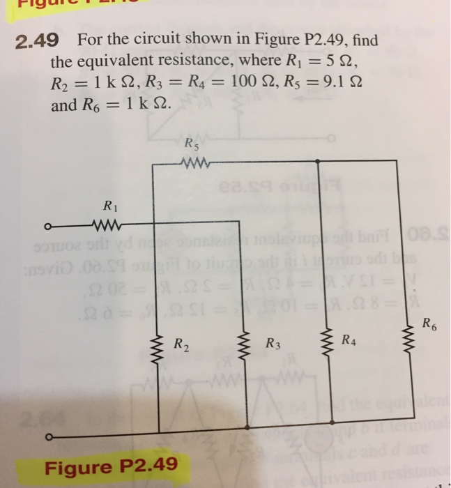 Solved For the circuit shown in Figure P2.49, find the | Chegg.com