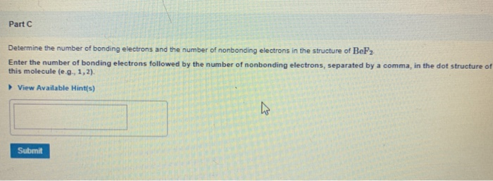 Solved Parta Determine The Number Of Bonding Electrons And