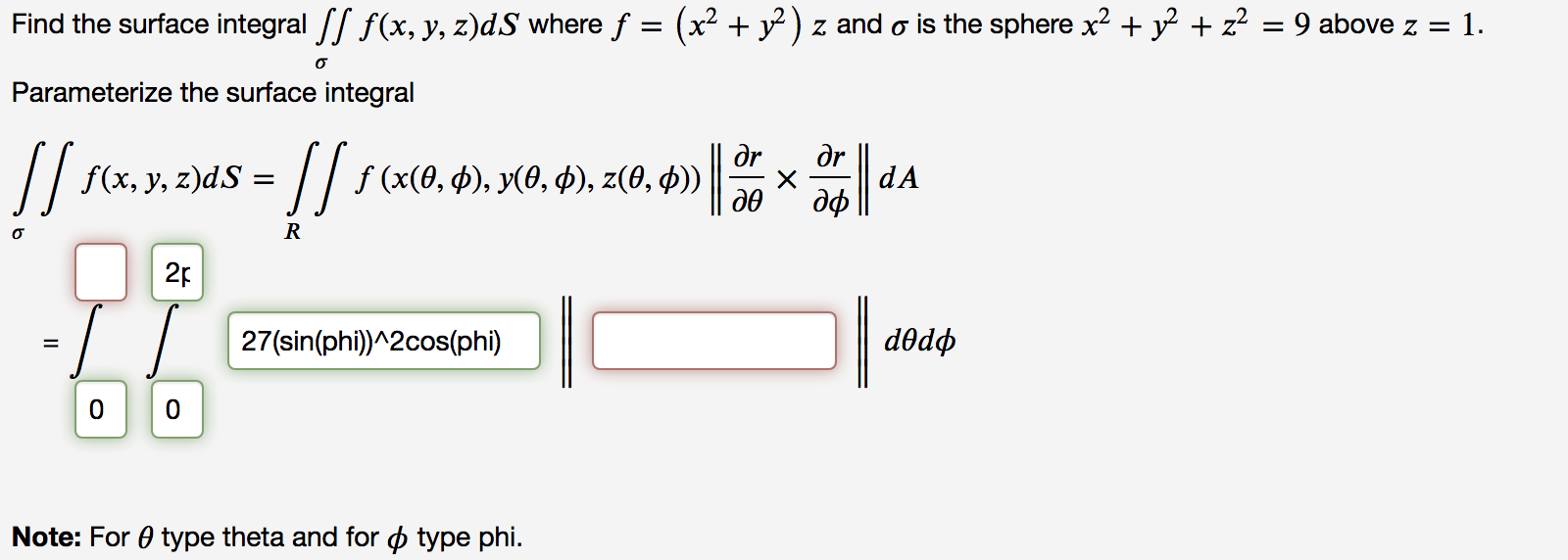 Solved Find the surface integral ∫𝜎∫𝑓(𝑥,𝑦,𝑧)𝑑𝑆 where | Chegg.com