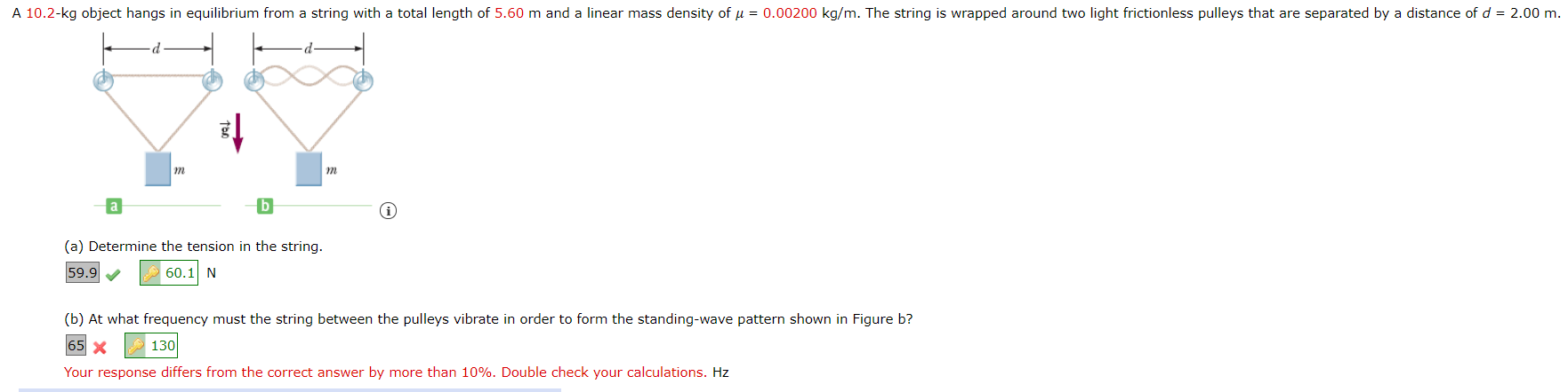 Solved A 10.2-kg object hangs in equilibrium from a string | Chegg.com