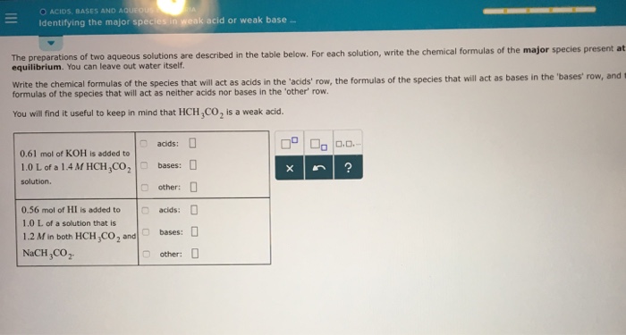 Solved The preparations of two aqueous solutions are | Chegg.com