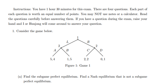 Solved Instructions: You have 1 hour 30 minutes for this | Chegg.com