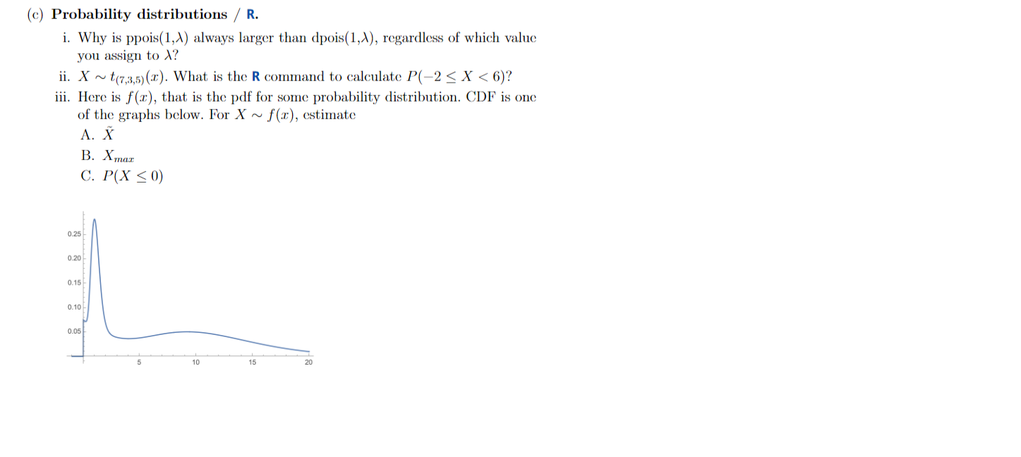 (c) Probability distributions / R. i. Why is | Chegg.com