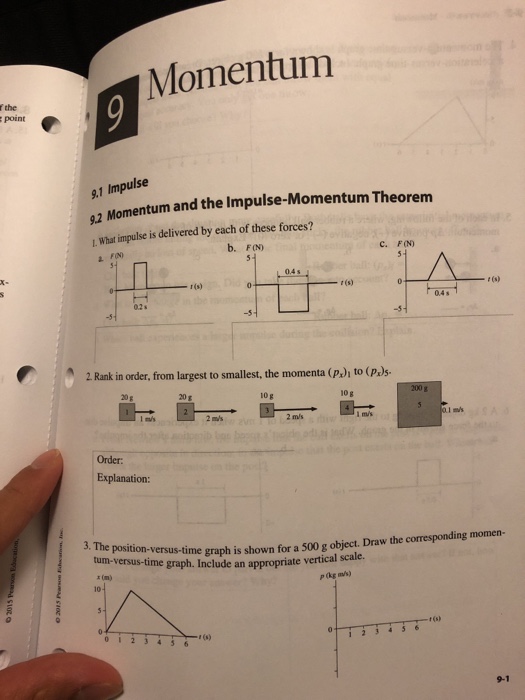 Solved Momentum the 9.1 Impulse Momentum and the | Chegg.com