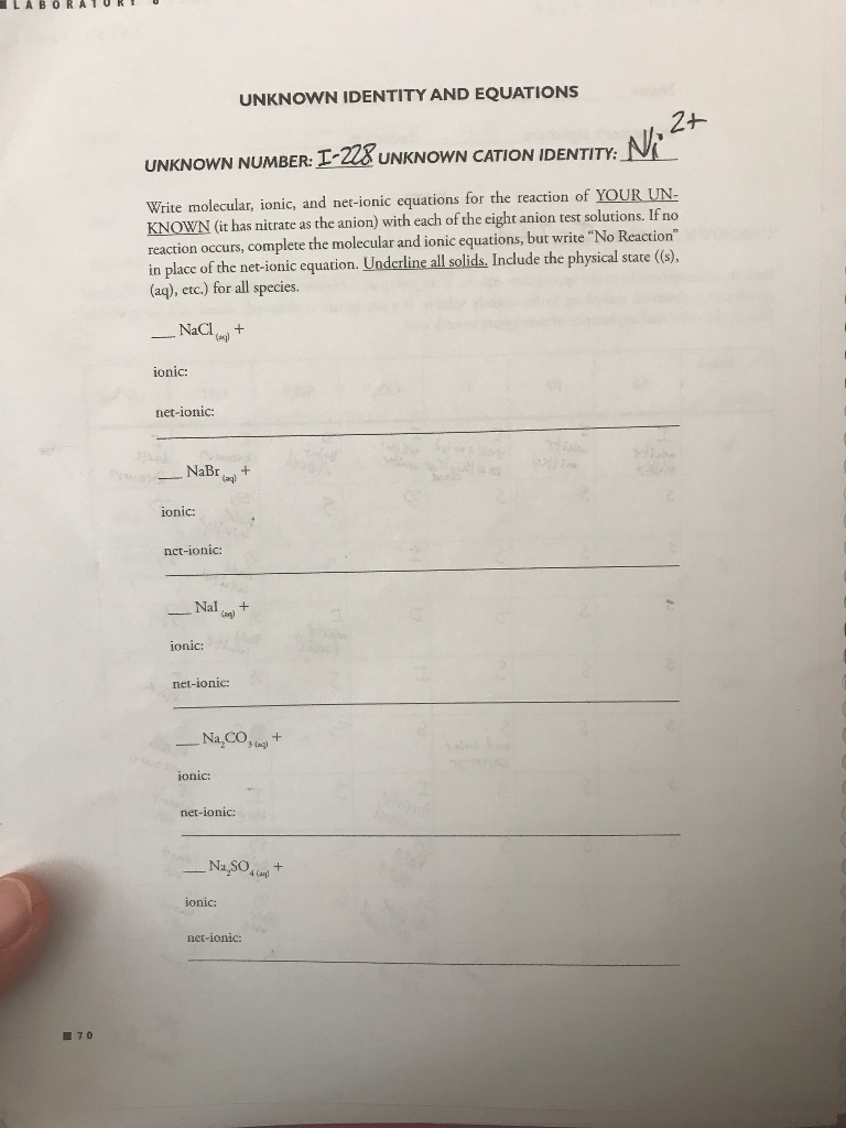 Solved LABORATOR UNKNOWN IDENTITY AND EQUATIONS UNKNOWN | Chegg.com