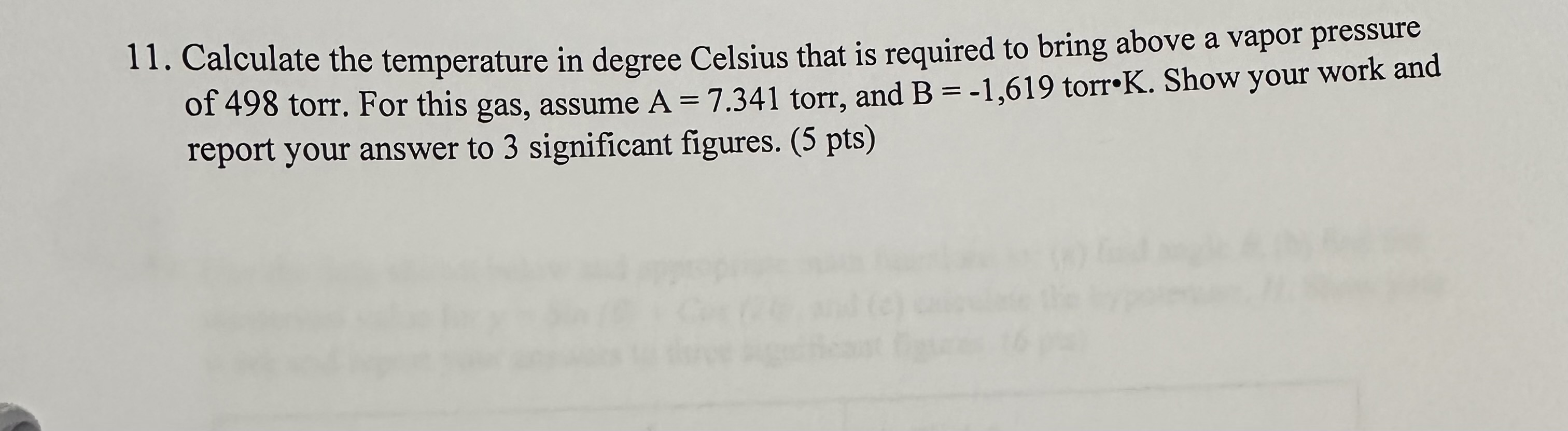 Solved Calculate the temperature in degree Celsius that is | Chegg.com
