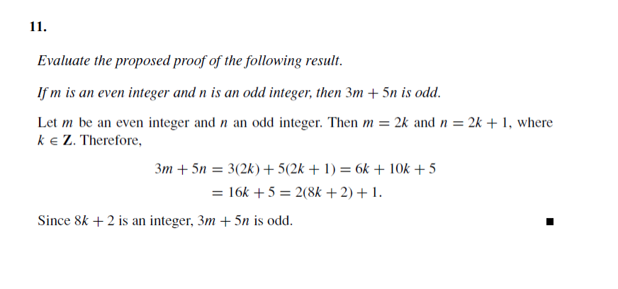 Solved Evaluate the proposed proof of the following result. | Chegg.com