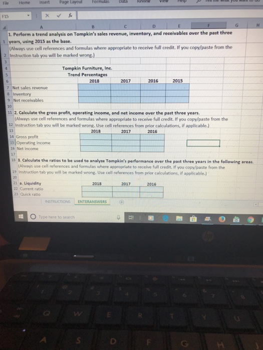 Solved Reviea 7 File Home insert Page LayoutFormulasbala F15 | Chegg.com