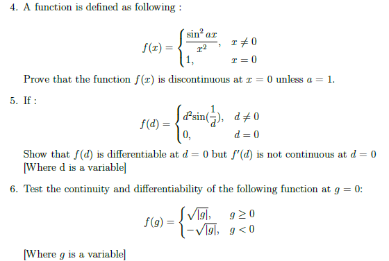 Solved 4. A function is defined as following: | Chegg.com