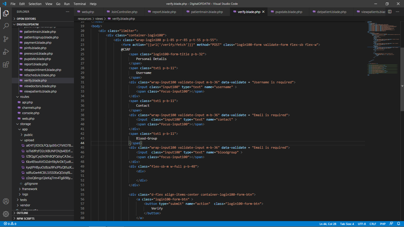 Solved This is my laravel code. What it is doing right now | Chegg.com