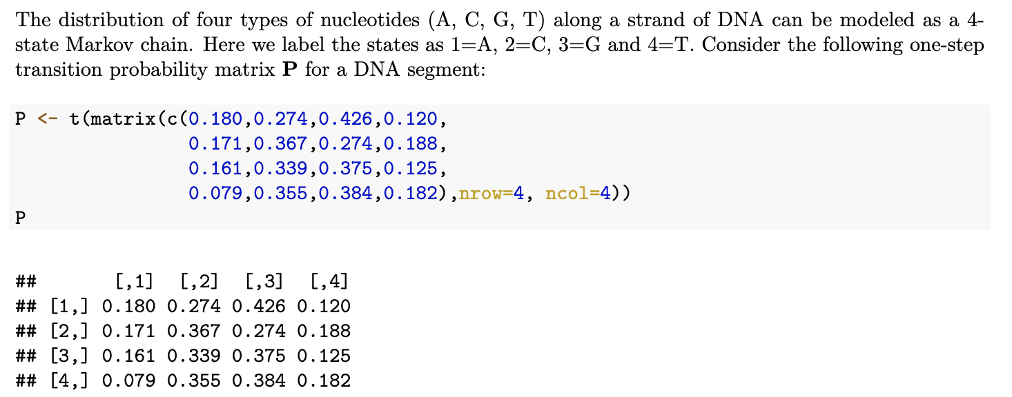 Solved The distribution of four types of nucleotides | Chegg.com
