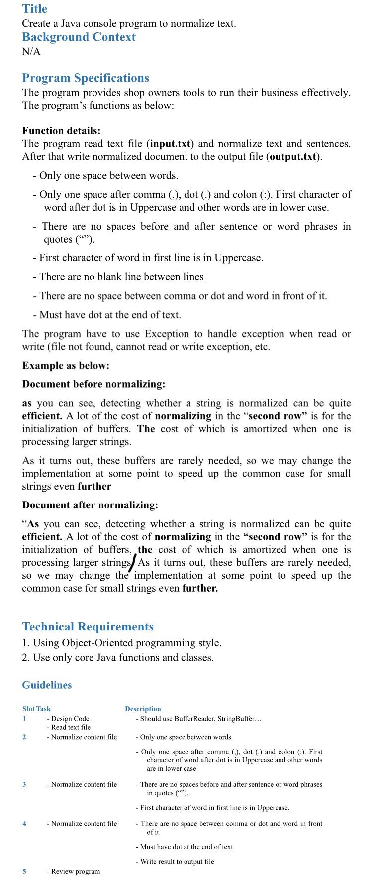 Solved Title Create a Java console program to normalize | Chegg.com