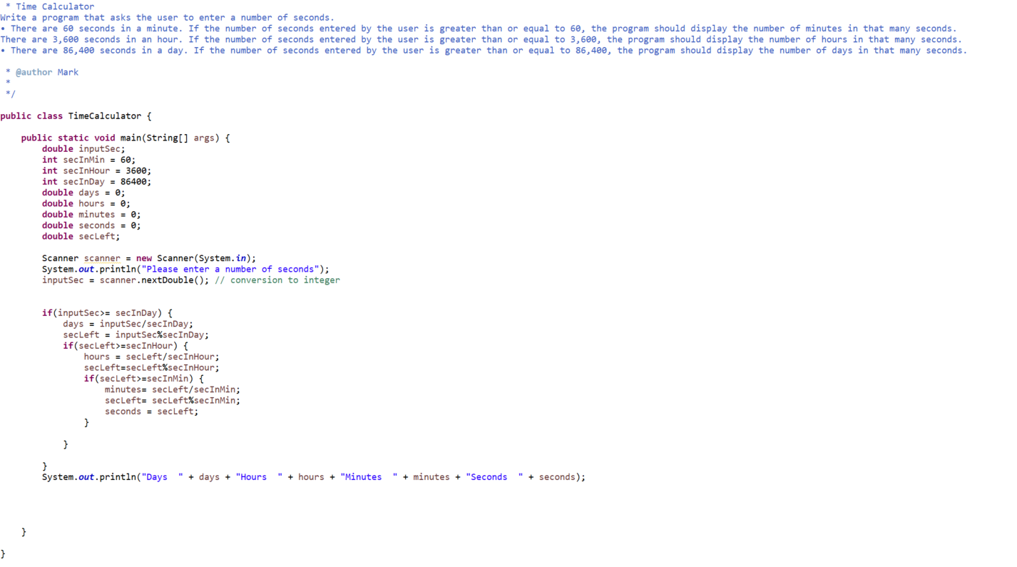 Solved * Time Calculator Write a program that asks the user | Chegg.com