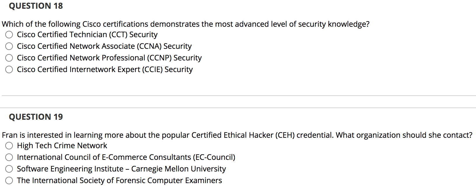 Solved QUESTION 7 Certified Internet Webmaster (CIW) offers | Chegg.com