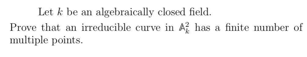 Solved Let k be an algebraically closed field. Prove that an | Chegg.com