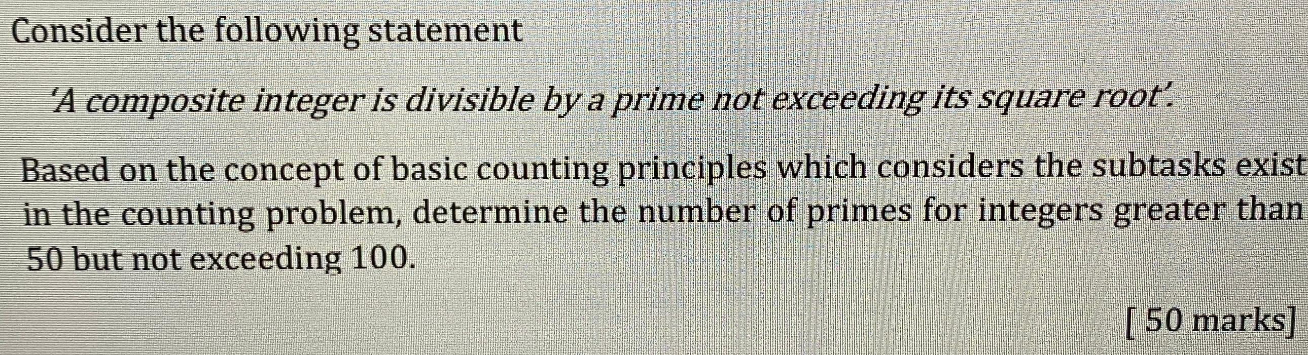 Solved Consider the following statement 'A composite integer | Chegg.com