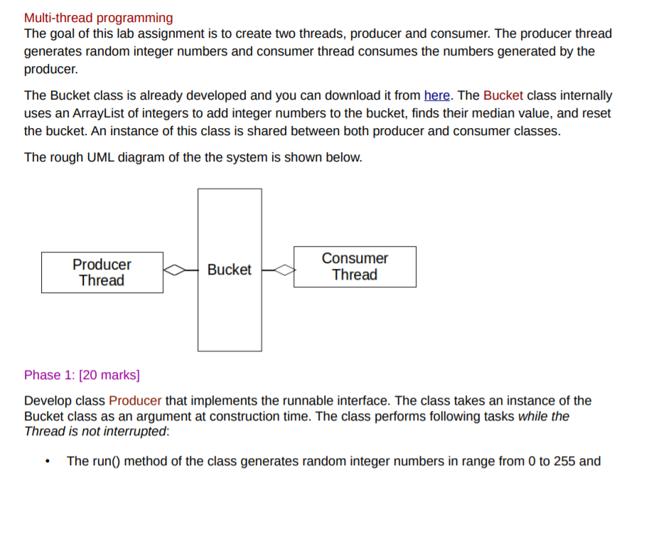 Solved Multi-thread programming The goal of this lab | Chegg.com