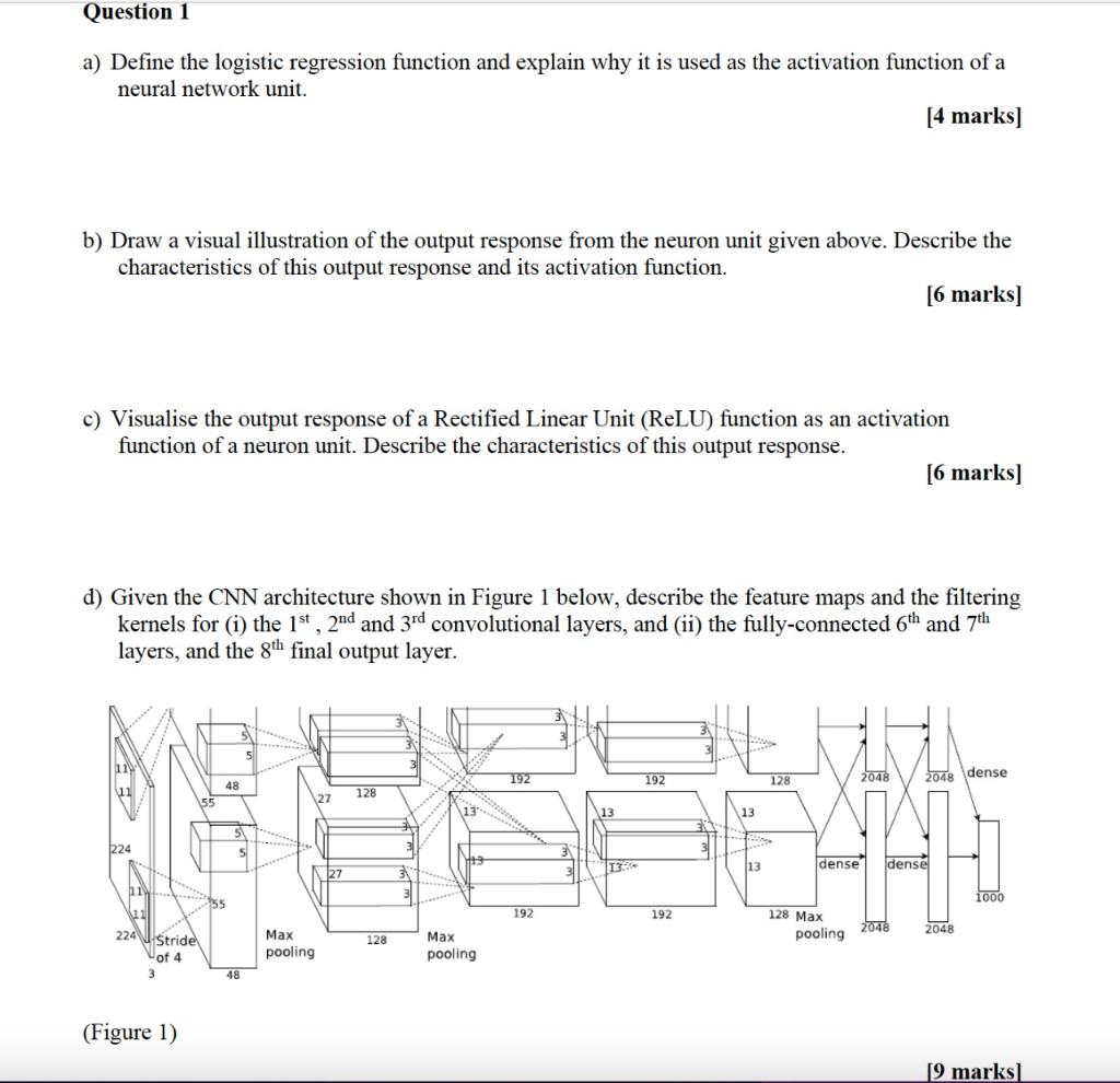 Solved a) Define the logistic regression function and | Chegg.com
