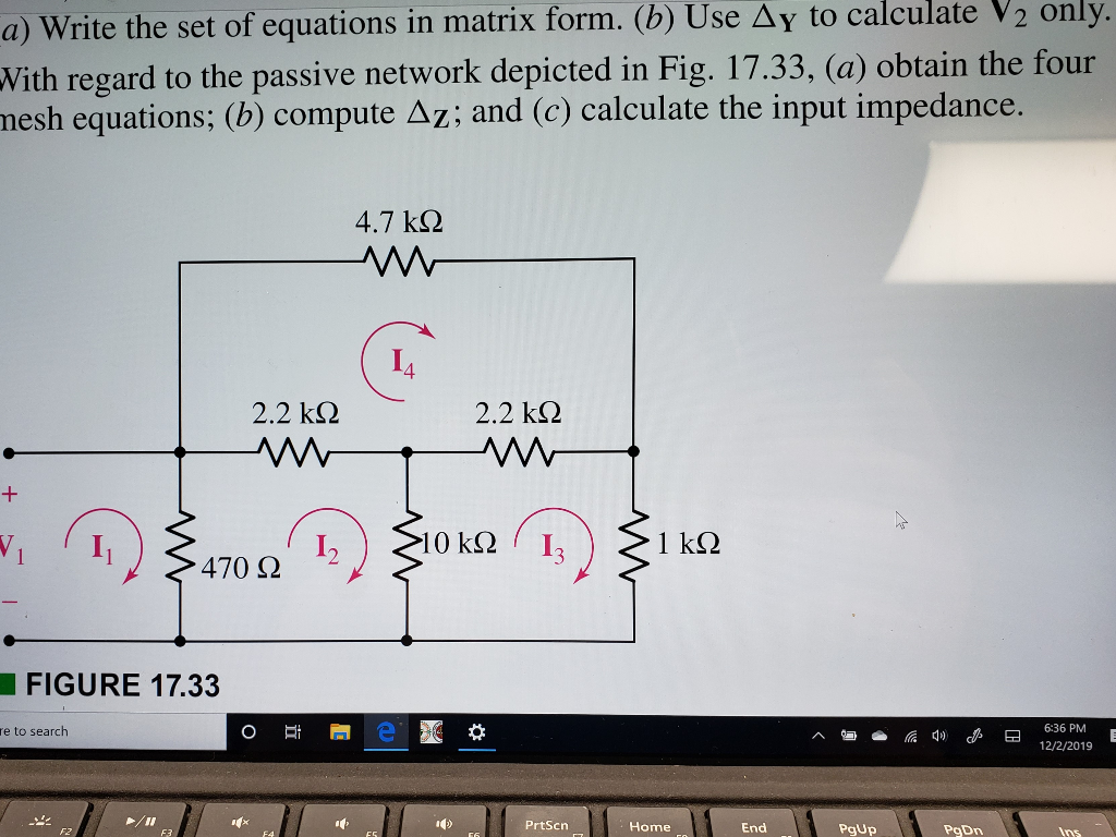 Solved a) Write the set of equations in matrix form. (b) Use | Chegg.com