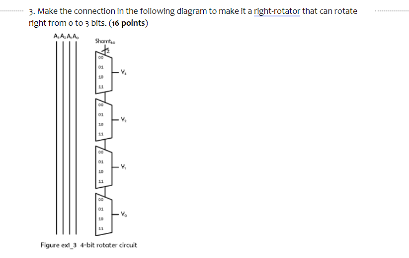 Solved 3. Make the connection in the following diagram to | Chegg.com