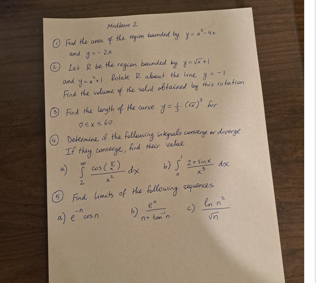 Solved (1) Find the area of the region bounded by y=x2−4x | Chegg.com