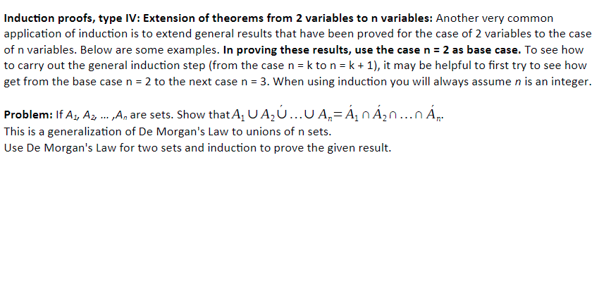 Solved Induction proofs, type IV: Extension of theorems from | Chegg.com