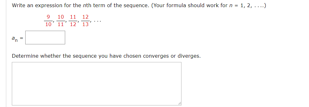 Solved write an expression for the nth term of the sequence. | Chegg.com