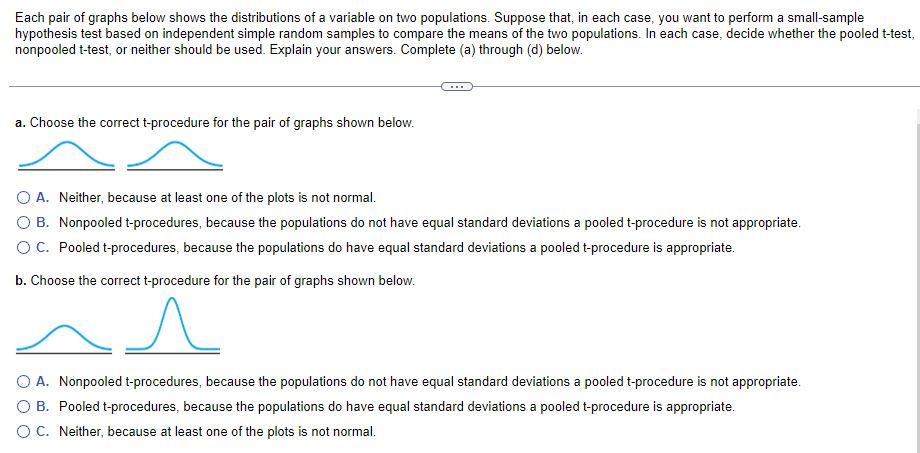 Solved Each pair of graphs below shows the distributions of | Chegg.com