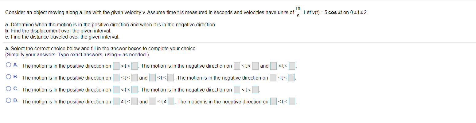 Solved m Consider an object moving along a line with the | Chegg.com