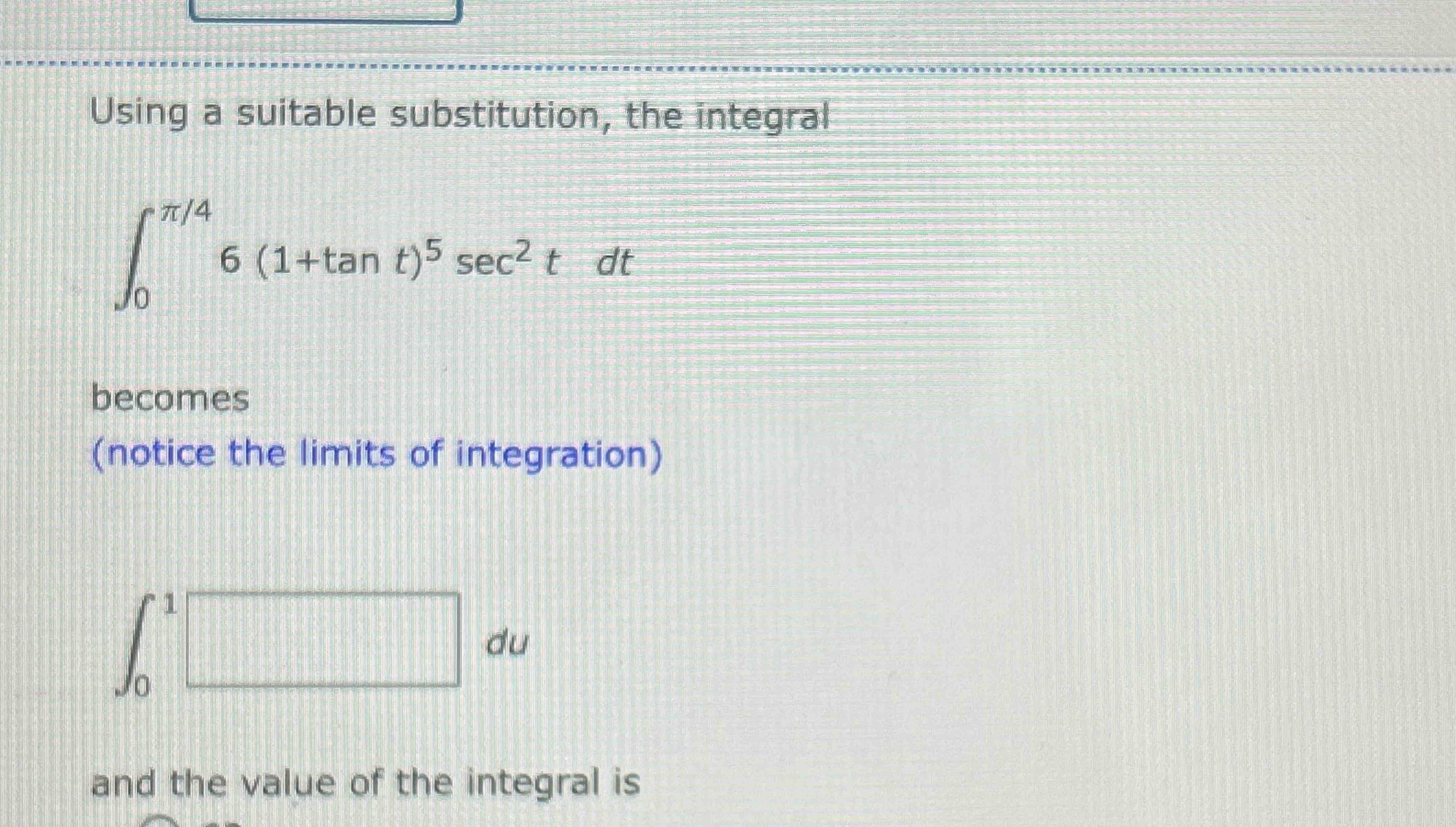 Solved Using a suitable substitution, the | Chegg.com