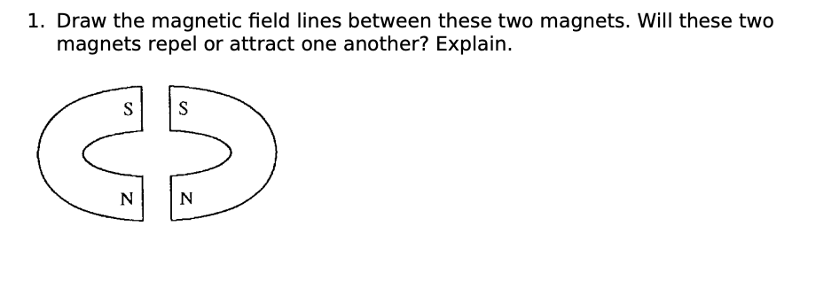 Solved Draw the magnetic field lines between these two | Chegg.com