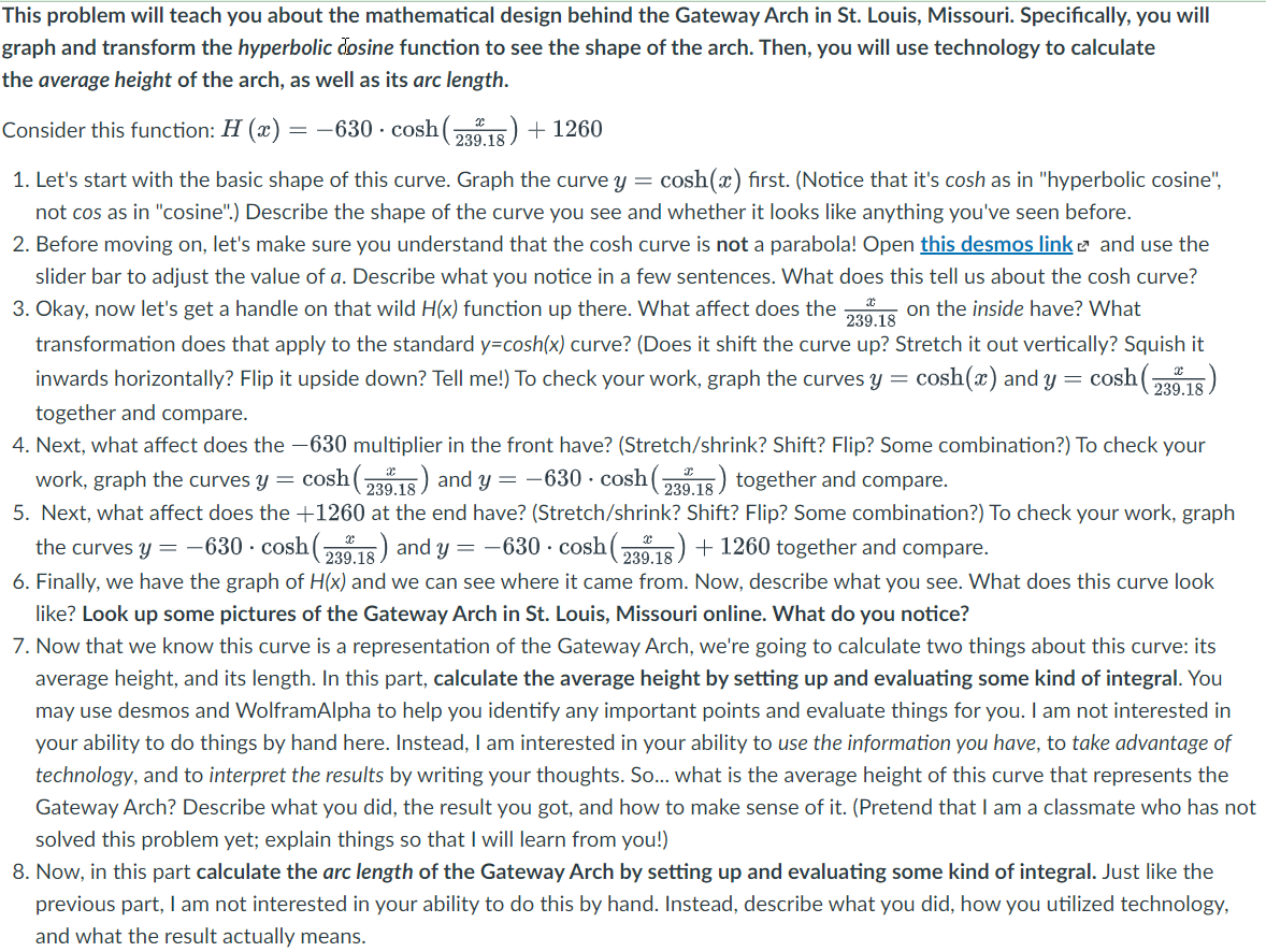 Solved This problem will teach you about the mathematical | Chegg.com