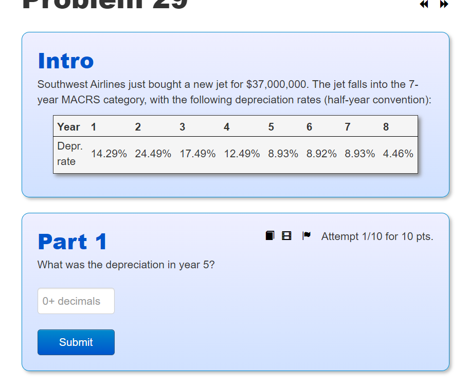 Solved Intro Southwest Airlines just bought a new jet for | Chegg.com