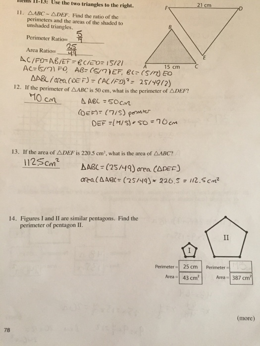 Solved Use the two triangles to the right delta A ABC - | Chegg.com