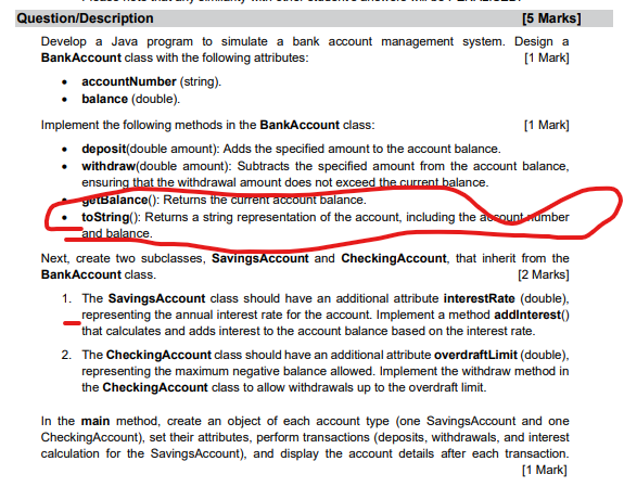 Solved Develop a Java program to simulate a bank account | Chegg.com