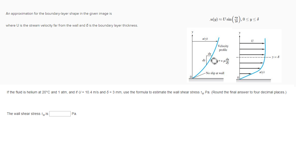 Solved An Approximation For The Boundary Layer Shape In The 7242