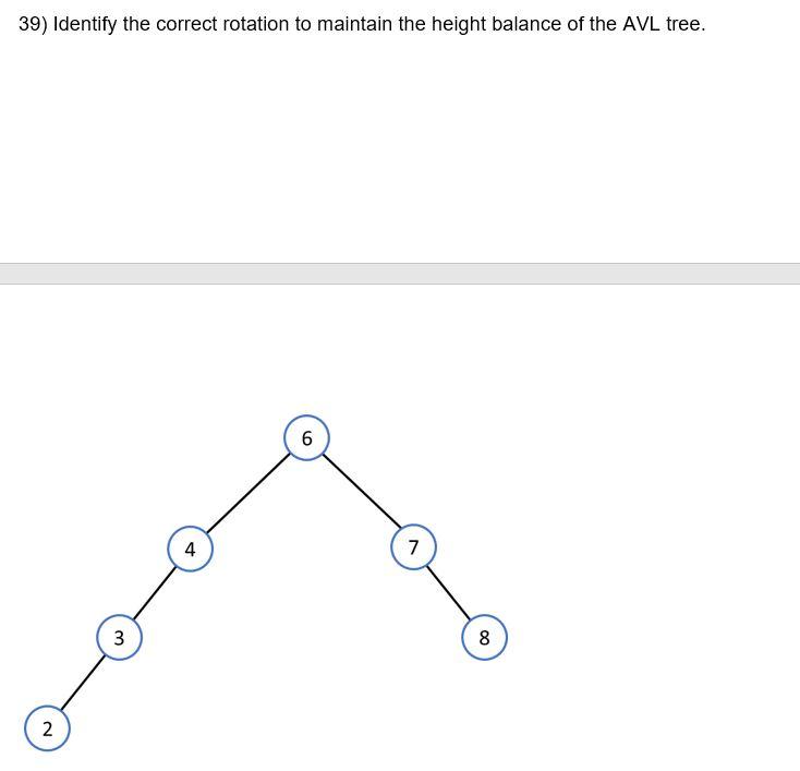 Solved 39) Identify the correct rotation to maintain the | Chegg.com