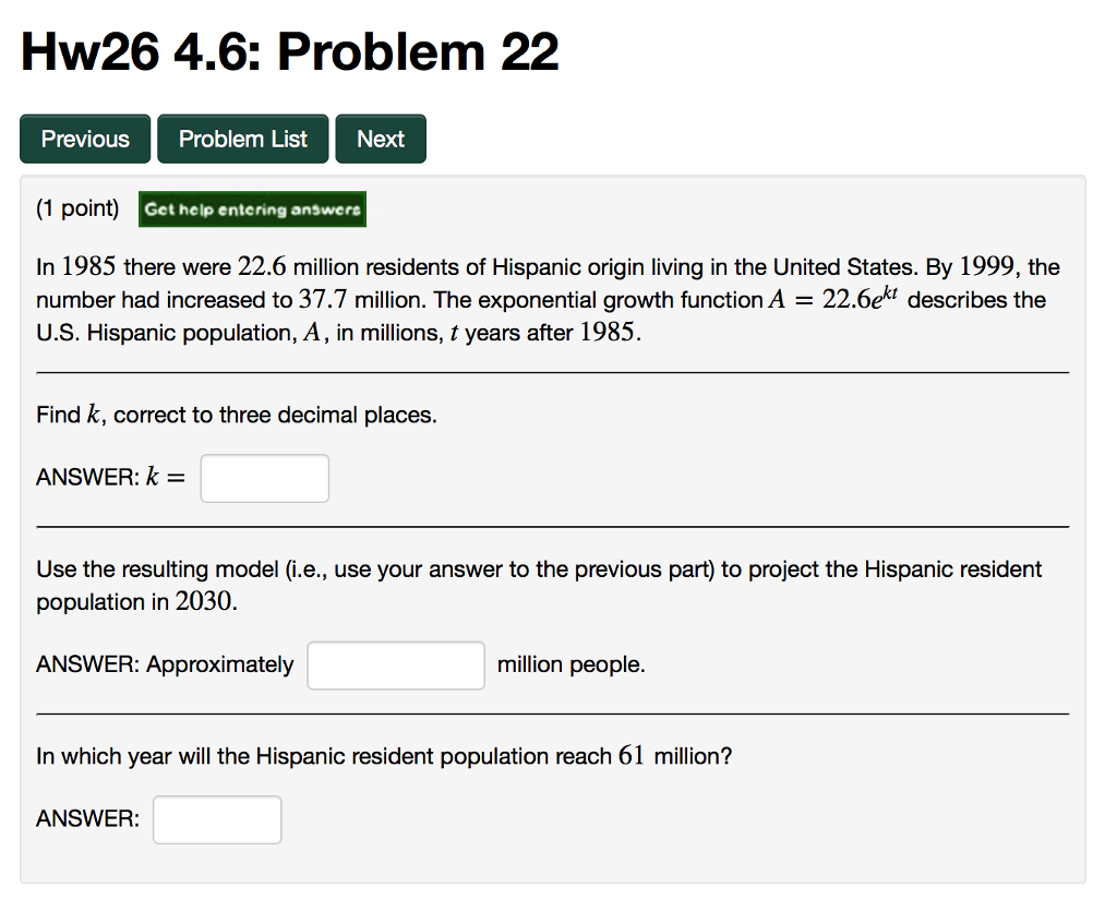 Solved Hw26 4.6: Problem 22 Previous Problem List Next (1 | Chegg.com