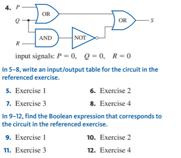 Solved input signals: P=0,Q=0,R=0In 5-8, ﻿write an | Chegg.com