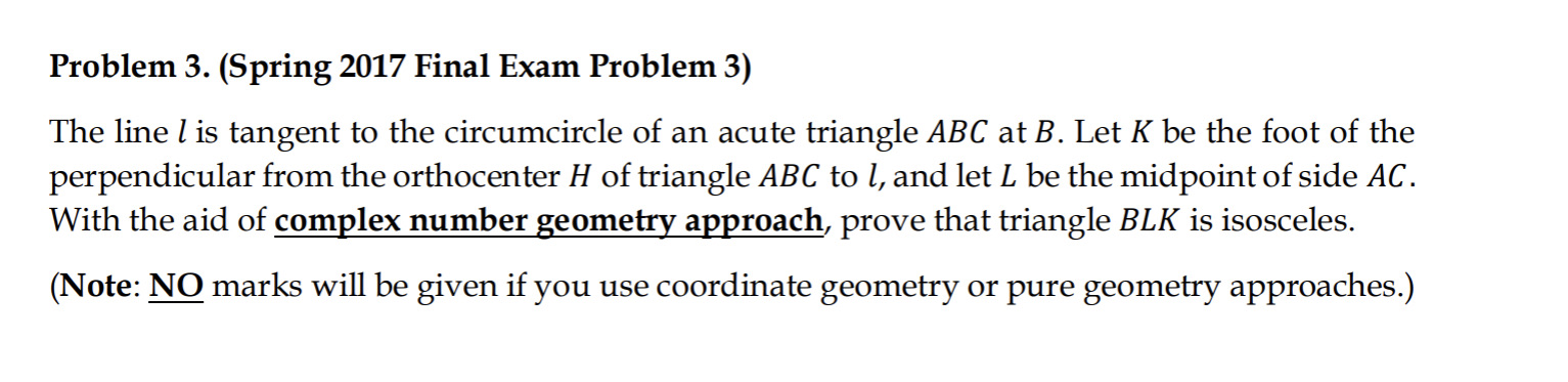 Solved Problem 3. (Spring 2017 Final Exam Problem 3) The | Chegg.com