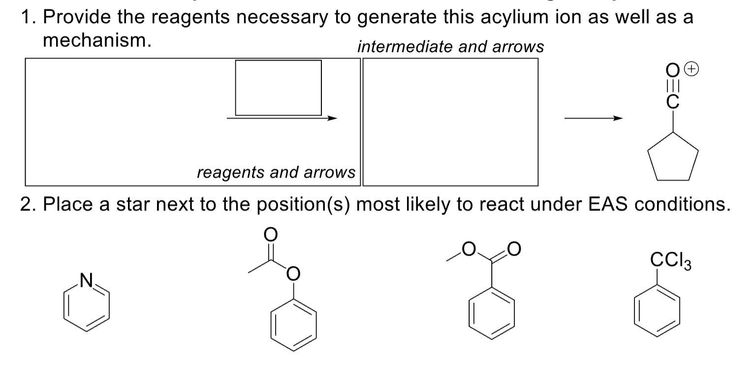 Solved 1. Provide the reagents necessary to generate this | Chegg.com
