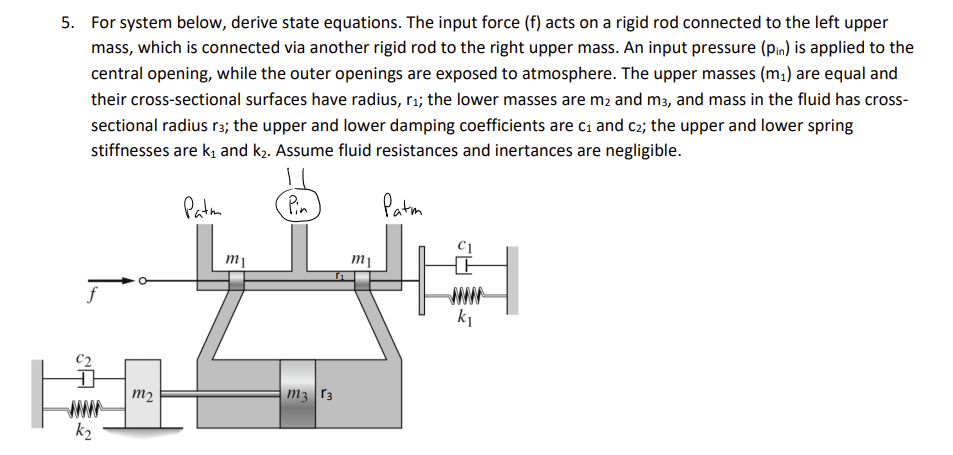 Solved 5. For system below, derive state equations. The | Chegg.com
